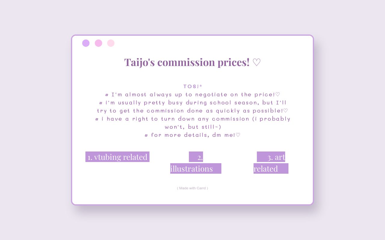 Taijos commission info!~♡